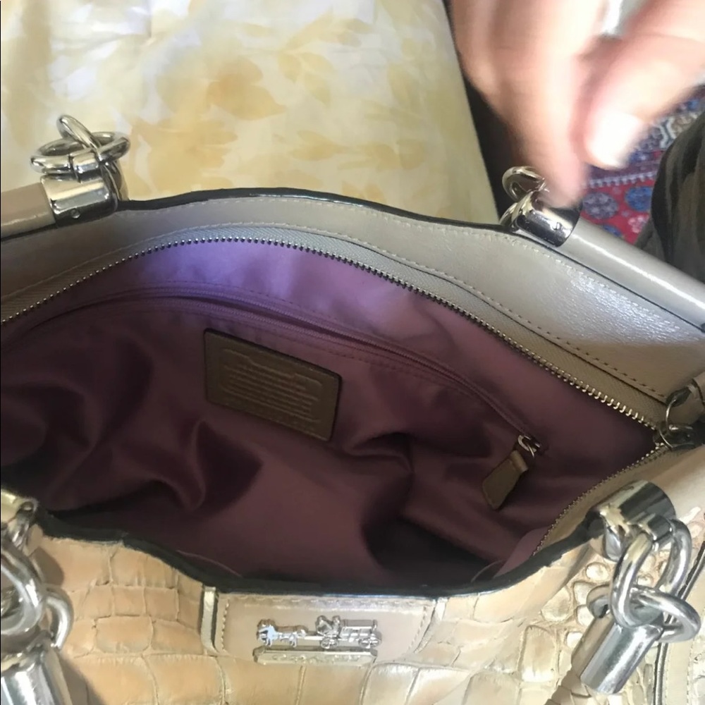 Coach Handbag Alligator Crocodile Embossed - Gem